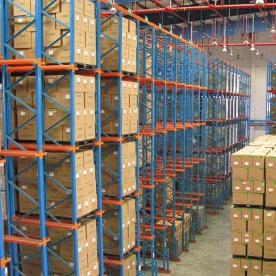 China 2-7 Levels Steel Drive In Racking Heavy Duty Pallet Racking System Customized Depth for sale