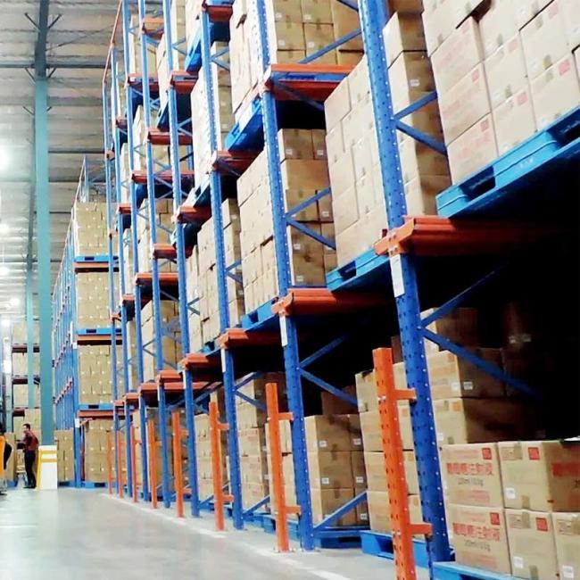 Custom pallet racking solution in active warehouse use