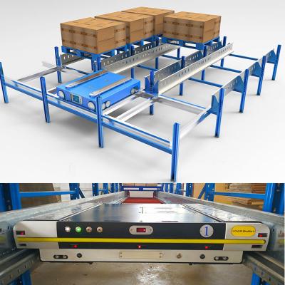 China 1000kg Capacity Radio Shuttle Pallet Racking Two Way And Four Way Shuttle Shelves for sale