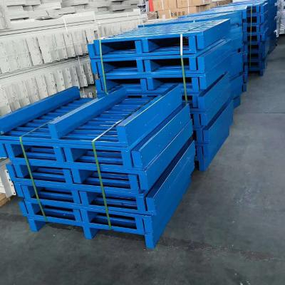 China Heavy Duty Steel Pallets 500KG-3000KG Load 2 Way 4 Way Entry Metal Pallets for sale