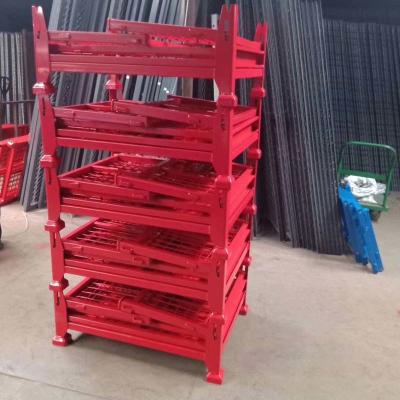 China Foldable And Stackable Grid Metal Pallet Bins For Efficient Inventory Management for sale