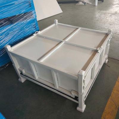 China Customizable Heavy Duty Metal Pallet Bins Grid Material Box For Industrial for sale