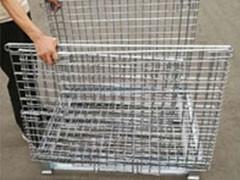China 1000x800x840mm Foldable Wire Mesh Cage 800kg-1500kg Steel Wire Container for sale