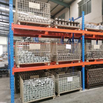 China Custom Color Steel Wire Mesh Container 1×0.8×0.84m Metal Storage Stacking Container for sale