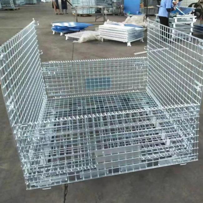 Storage cages in use at manufacturing facility