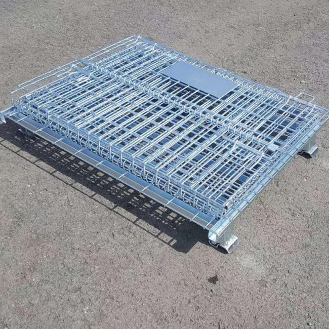 Close-up of storage cage mesh structure