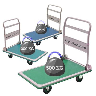 Cina carrello del carrello a mano della piattaforma di 100kg 250Kg per il blu di maneggio del materiale in vendita