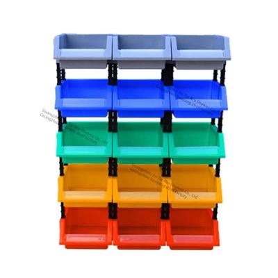 Cina Verde giallo blu dei recipienti di plastica accatastabili di DIY 53kg in vendita