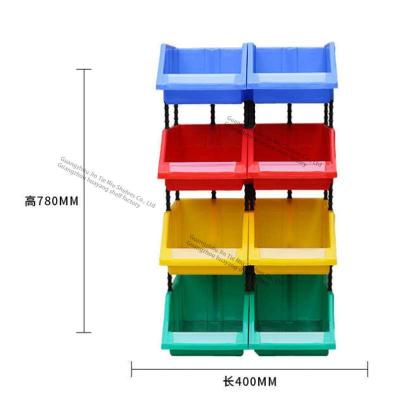China Cajas de almacenamiento apilables plásticas plásticas apilables de los compartimientos 10Kg de las nueces para los tornillos en venta