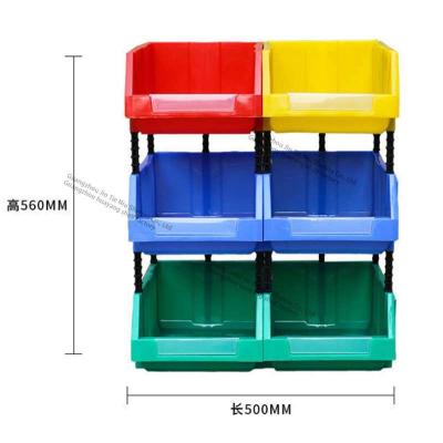 China Cajas de almacenamiento apilables plásticas plásticas apilables de los compartimientos 10Kg de las nueces para los tornillos en venta