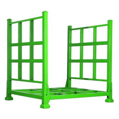 China 1500kg Stacker Rack Steel Q235B Stackable Tire Racks Green  Portable for sale