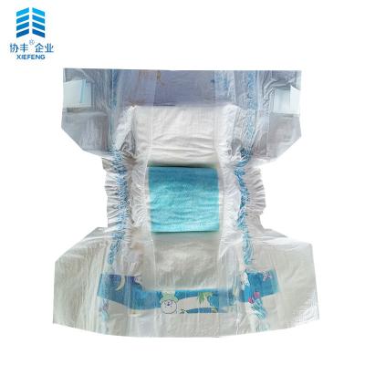 China PE Film Breathable Disposable Diapers White ADL 3 Lines Wetness Indicators for sale