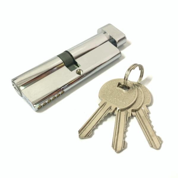 Quality Silver Single Sided Cylinder Lock 90mm Cylinder Lock With Keys for sale
