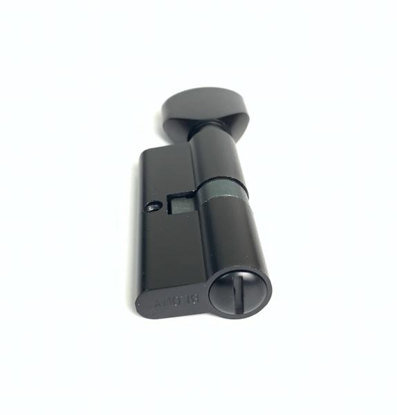 Quality Zinc Alloy Black Cylinder Lock WC Bathroom Cylinder Lock 70mm for sale