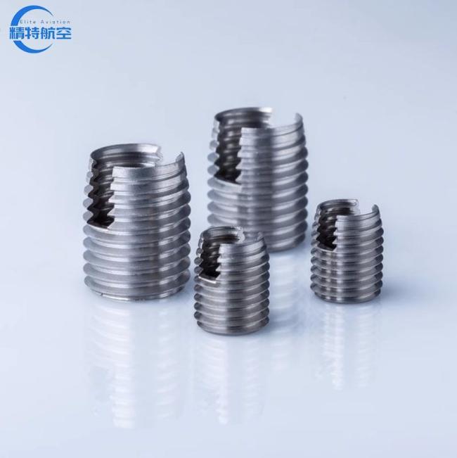 High Quality Slotted Thickwall Zinc Brass Plated Self-Tapping Threaded Inserts