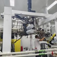 China Used High Speed PET Plastic Extruder 75/85 with Variable Speed Drive and PLC Control for sale