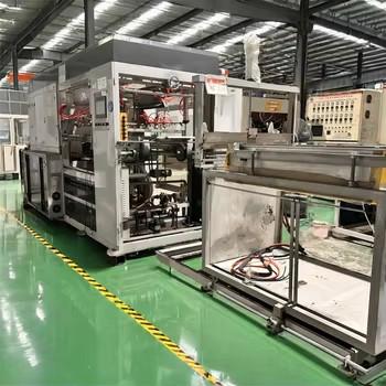 China Fully Automatic PET Supermarket Vacuum Forming Machine for Fruit Vegetable Biscuit and Meat Packaging for sale