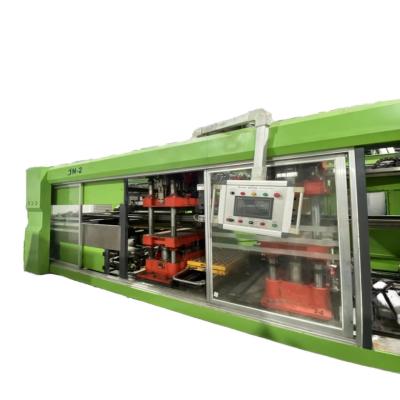 China Second-hand three-station fully automatic food plastic box making machine Plastic thermoforming machine for sale