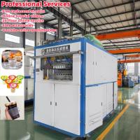 China Automatic Plastic Cup Thermoforming Machine PLC Control 380V 11KW for PP PS PET for sale