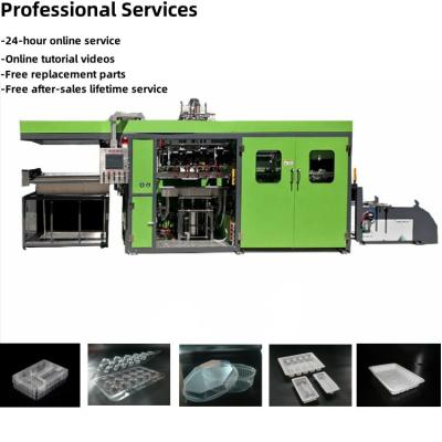 China Envases para huevos Máquina de formación al vacío de producción Alta automatización 0,12 mm-2 mm espesor del material 3000 kg peso de la máquina en venta