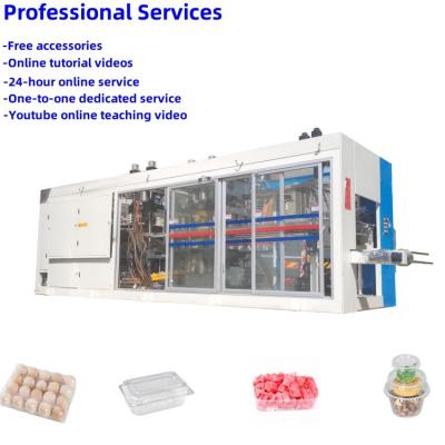China Máquina de formación de vacío de plástico totalmente automatizada usada Alta durabilidad fácil de operar para cajas de frutas de plástico en venta