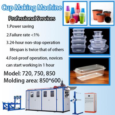China Fully automatic Plastic Teacup Thermoforming Machine for sale