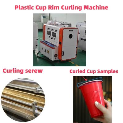 China Máquina de curling totalmente automática de borde de copa de plástico en venta