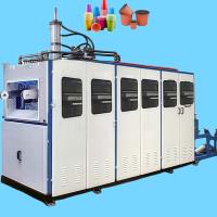 China Fully Automatic Plastic Thermoforming Cup Making Machine 730mm Width CE Certified for sale