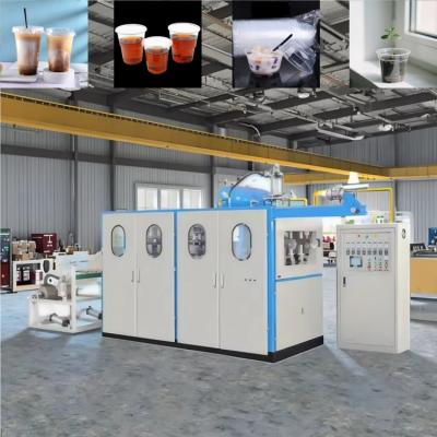 중국 완전 자동 사용 된 플라스틱 일회용 차 컵 제조 기계 판매용