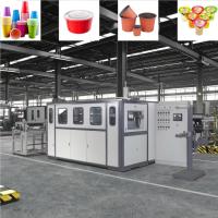 China PLC Controlled Plastic Thermoforming Machine 730mm Width for Disposable Cups for sale