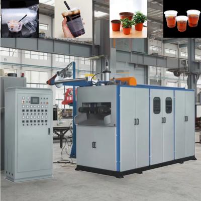 China Automatic Plastic Thermoforming Machine for PP PET PVC Food Containers with 4100*1500*2200mm Dimensions for sale