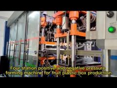Machine de moulage sous vide en plastique d'occasion Machine de moulage semi-automatique pour une boîte à aliments jetable