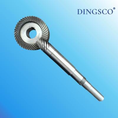 China Orthogonal Grinding Bevel Gears with Extra-Long Integral Shaft — High Precision Transmission for sale