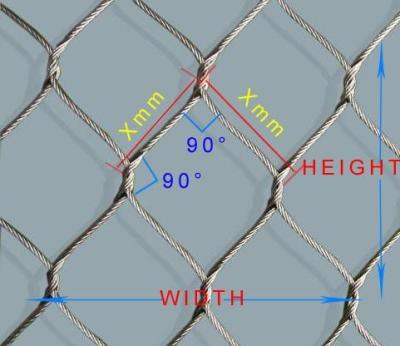 China SS Ferule Rope Balustrade Mesh/ Stainless Steel X-Tend Mesh for sale