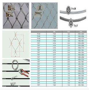 China Flexible 7*7 SS X-Tend Ferrule Wire Rope Mesh For Decorative/ Balustrade Mesh Fence for sale