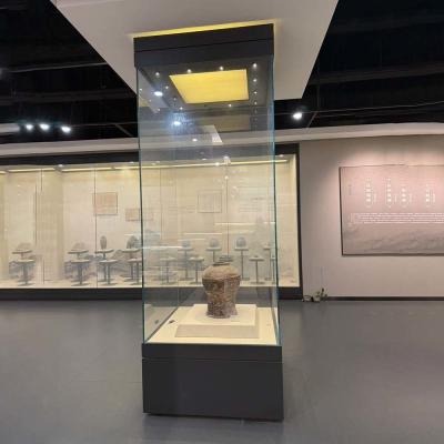 China Freestanding Display Cabinet Space-Saving Artifact Display Cabinet with Dimmable LED for Private Collectors for sale