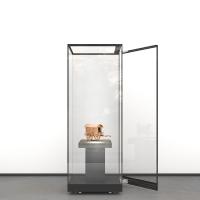 Quality Custom Museum Display Cabinet Frameless Glass Freestanding Display Cabinets for sale