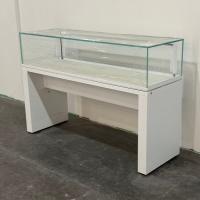 Quality Flip Top Opening Table Display Cabinet Custom Metal Tabletop Glass Display Case for sale