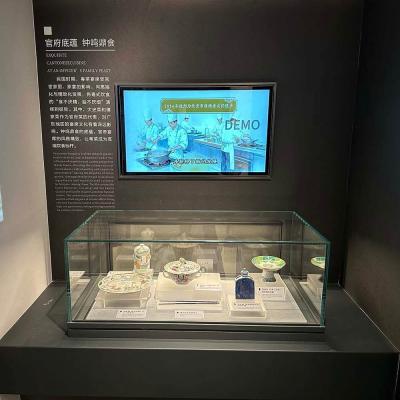 China Museum Display Cases Tabletop Unit, Transparent Five Sides, Complete Circle, Gel Humidity Regulator, Textiles for sale
