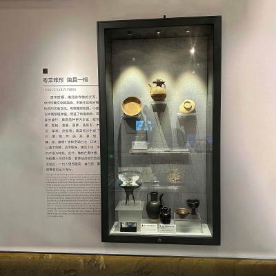 China Integrated Wall Display Cabinet  Space Saving Wall Mounted Glass Display Case for sale