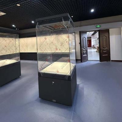China Humidity Control Glass Museum Display Cabinet Freestanding Showcase for Museum Exhibits for sale