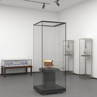 China Transparent Museum Style Display Case Full View For Antiques Porcelain Storage for sale