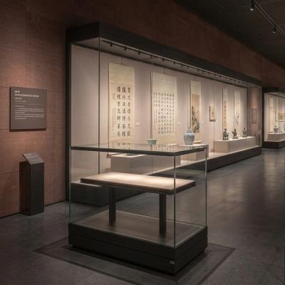 China Frameless Freestanding Display Case Custom Anti-Reflection Laminated Glass Showcase for sale