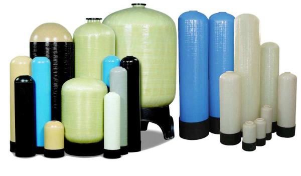 Quality Strong Fiberglass FRP Softener Vessel , 150psi Water Softener Tanks Custom Thickness for sale