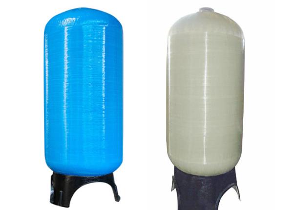 Quality Blue White Fiberglass FRP Tank For Water Treatment , Cylindrical Water Softener Tanks for sale