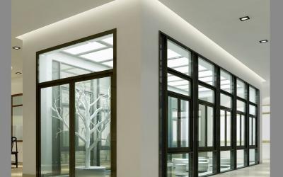 China Class 5 Airtightness Aluminium Windows And Doors with Wooden Grain Surface Customized for sale