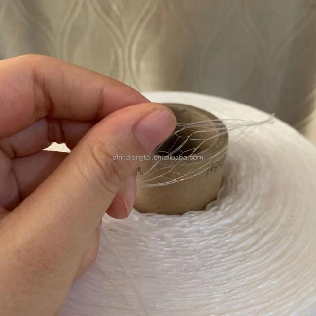 Close-up view of polypropylene yarn texture