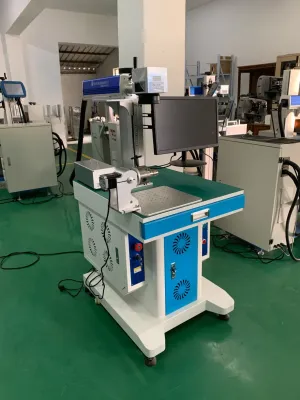 Cina macchina da tavolino della marcatura del laser della fibra di 60w 80w 100w per il codice di getto di acciaio inossidabile in vendita