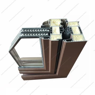 Cina La finestra della stoffa per tendine dell'alluminio di minimalismo ha personalizzato le strisce termiche della rottura inserite con l'anti furto in vendita