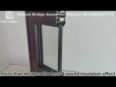 Double Glazed Aluminum System Windows 7m With Thermal Break Strip Inserted